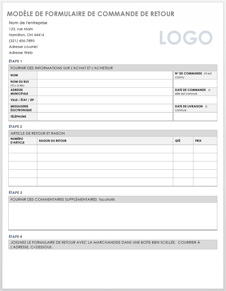 Modèles gratuits de formulaires de commande | Smartsheet