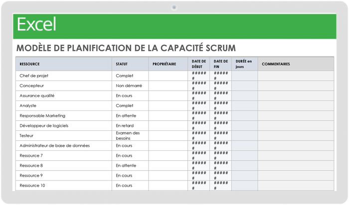 Modèles gratuits de planification des capacités | Smartsheet
