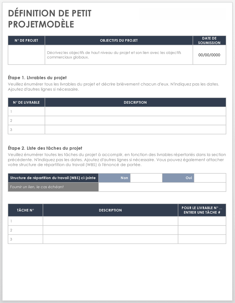 Modèles de définition de projet gratuits | Smartsheet