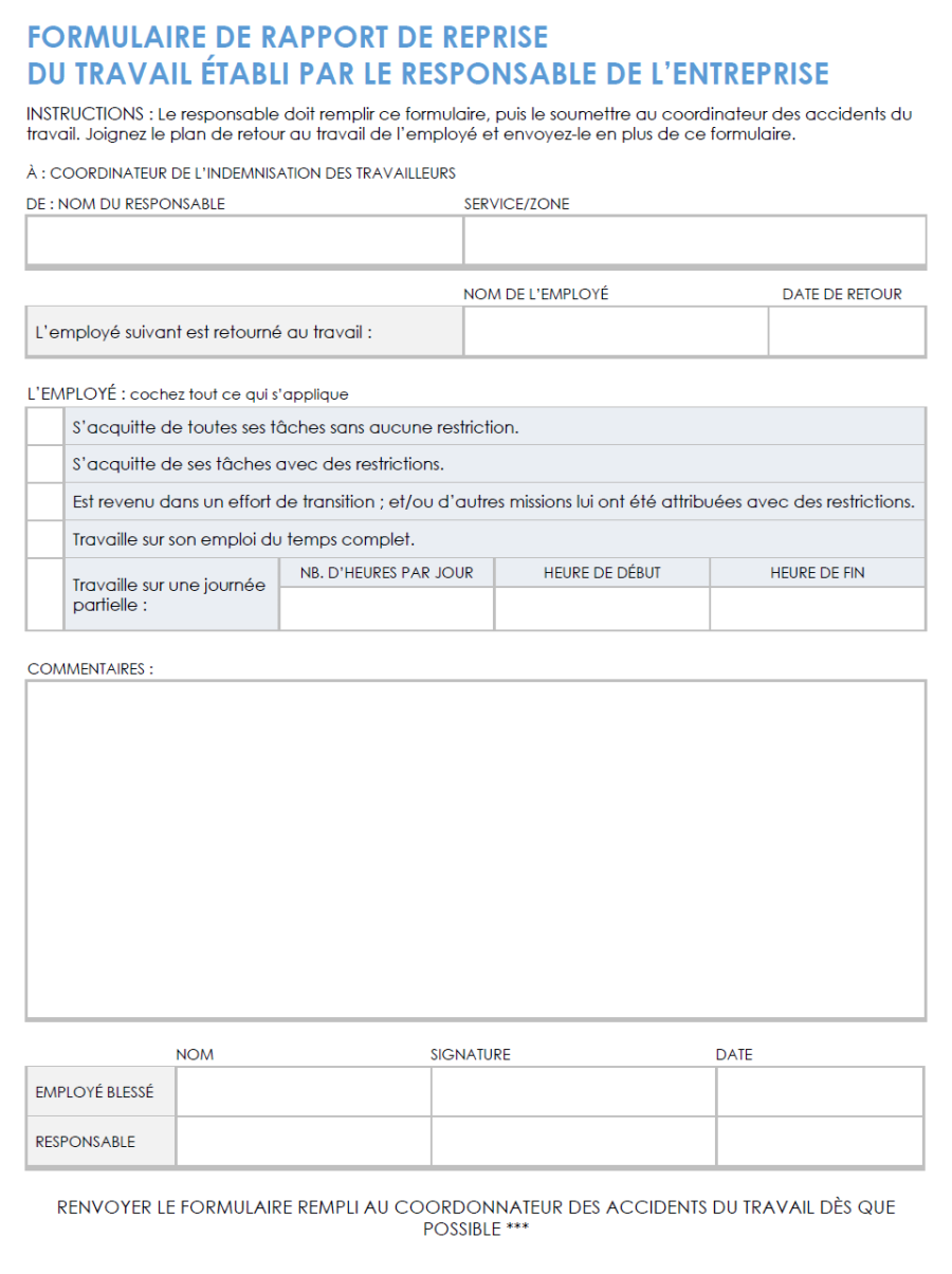 Modèles gratuits de rapports d’accident du travail | Smartsheet