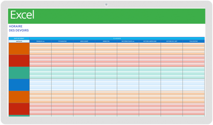 Modèles Excel gratuits de plannings hebdomadaires - Smartsheet